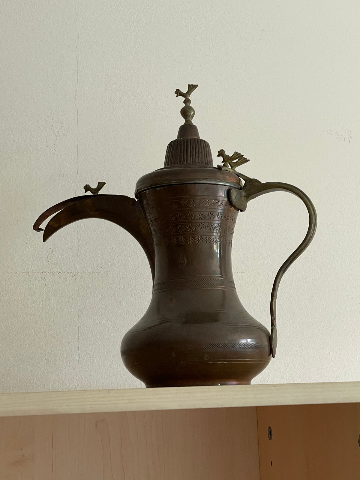 ≥ T.e.a.b. Antieke Arabische Dallah Koffiepot - Koper/Brons — Antiek ...