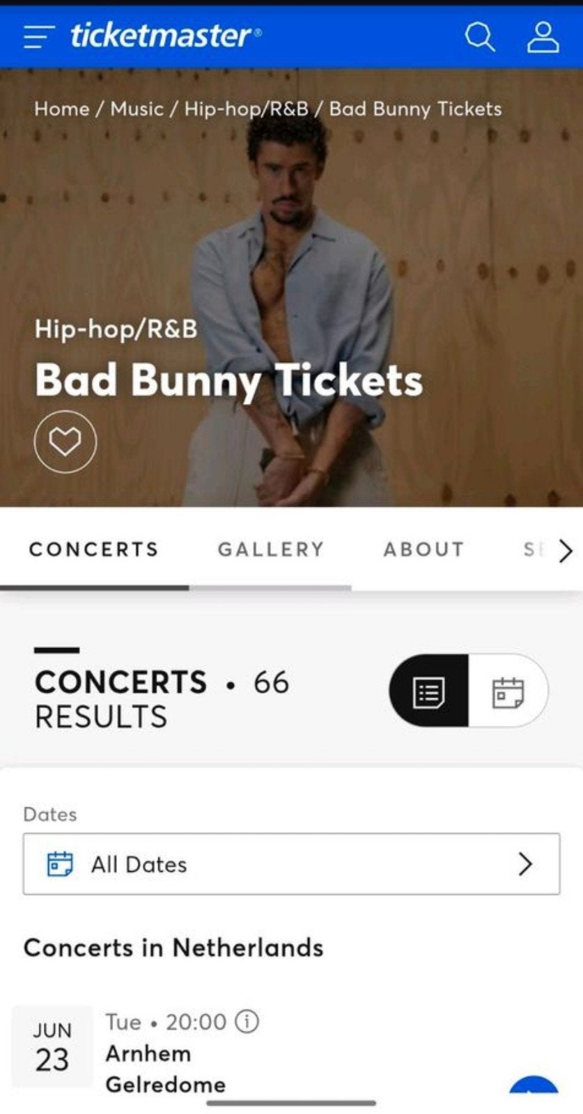 ≥ Bad Bunny Concert in Arnhem 23.06.2026 (1 Ticket) — Concerten | Pop ...