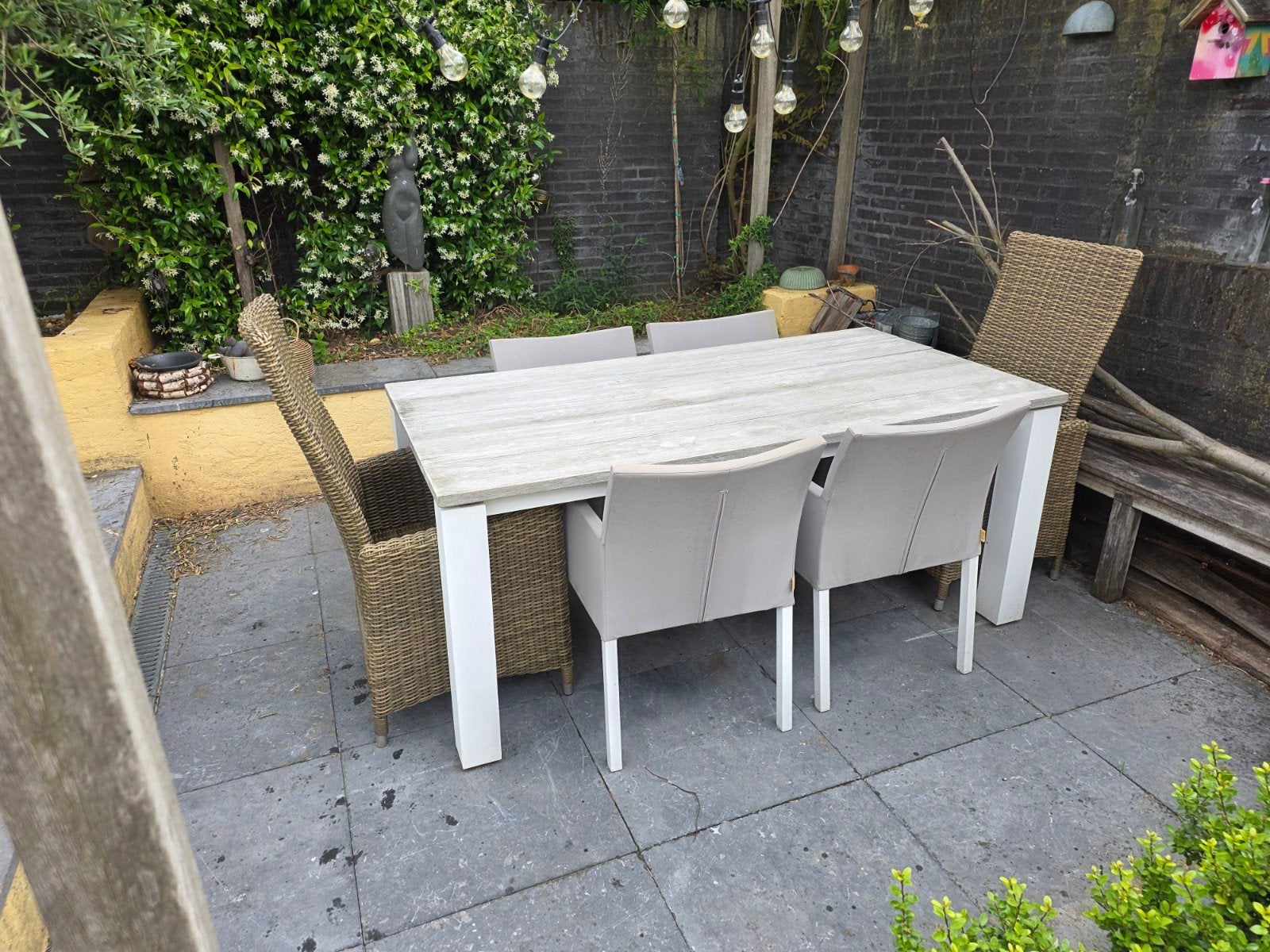 ≥ Tuintafel Mixx 180x90cm Teak/Wit alu. Life Outdoor Living ...