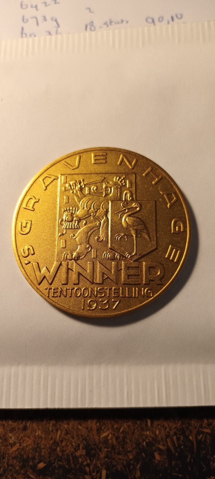 ≥ Zeldzame Gouden Honden Tentoonstelling Medaille 1937 — Penningen en ...