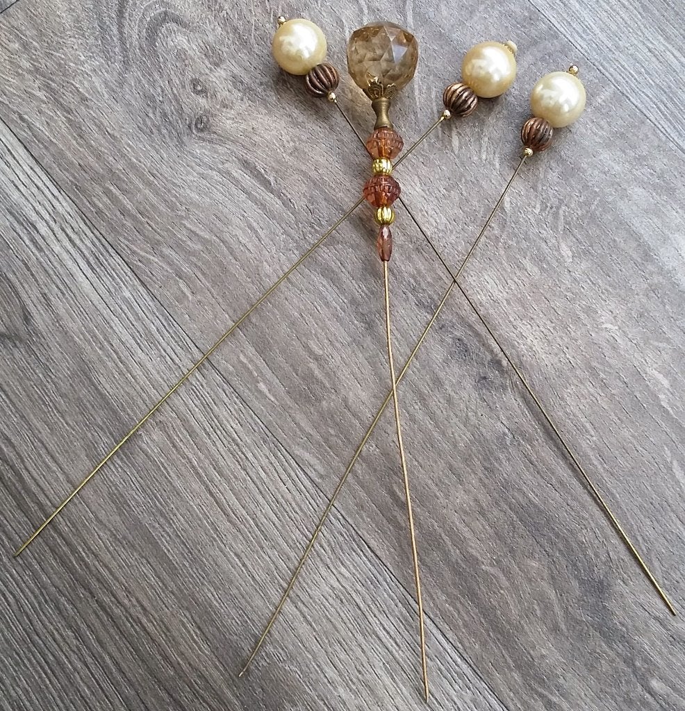 ≥ Omstreeks 1925-1950 LANGE Hoedenspelden Hoed Pruik Spelden — Curiosa ...