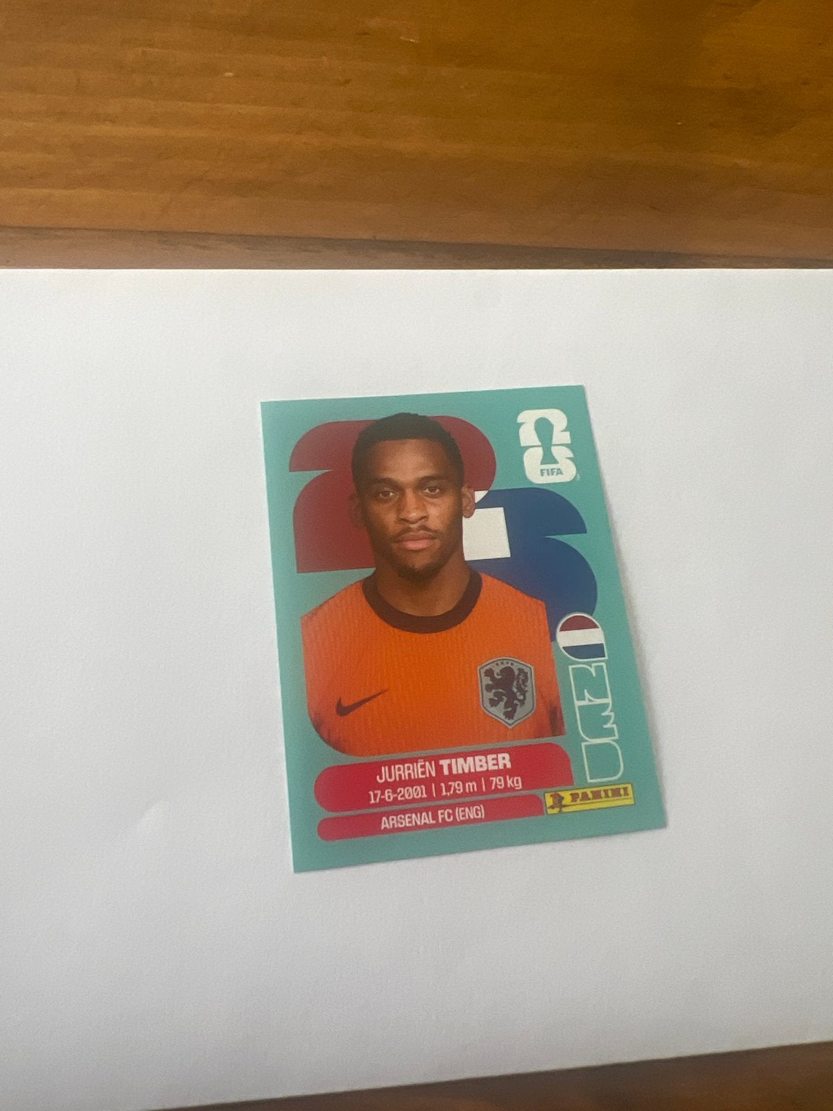 ≥ Jurriën Timber Panini FIFA World Cup 2026 Spelerskaart ...