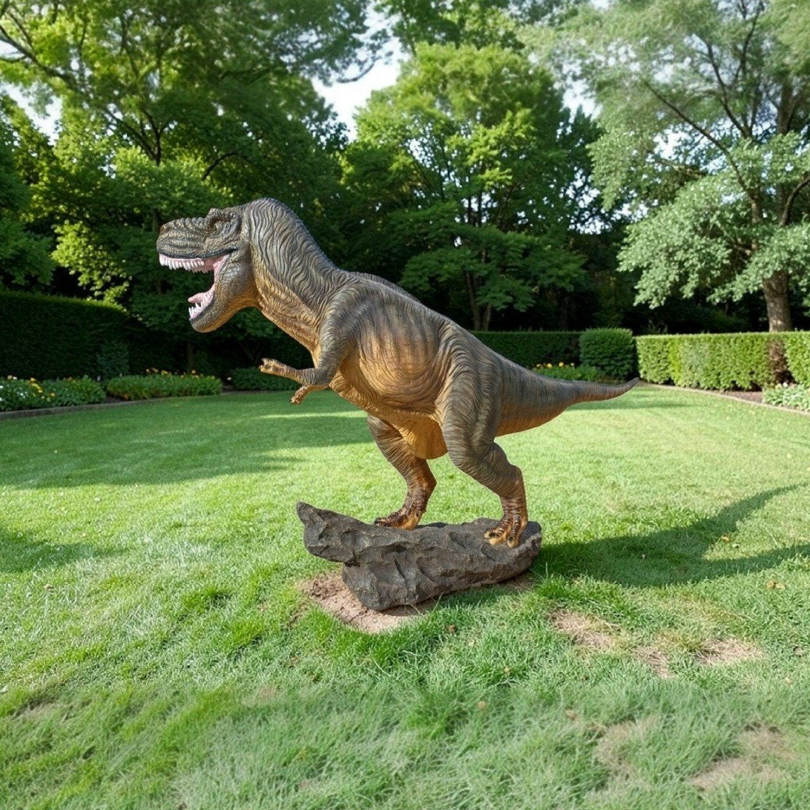 ≥ Grote T-Rex Dinosaurus beeld – Levensgrote Blikvanger — Tuinbeelden ...