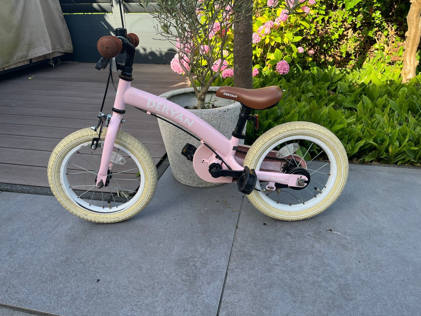 ≥ Deryan 3-in-1 Kinderfiets 14 inch Roze - Groeit mee! — Fietsen ...