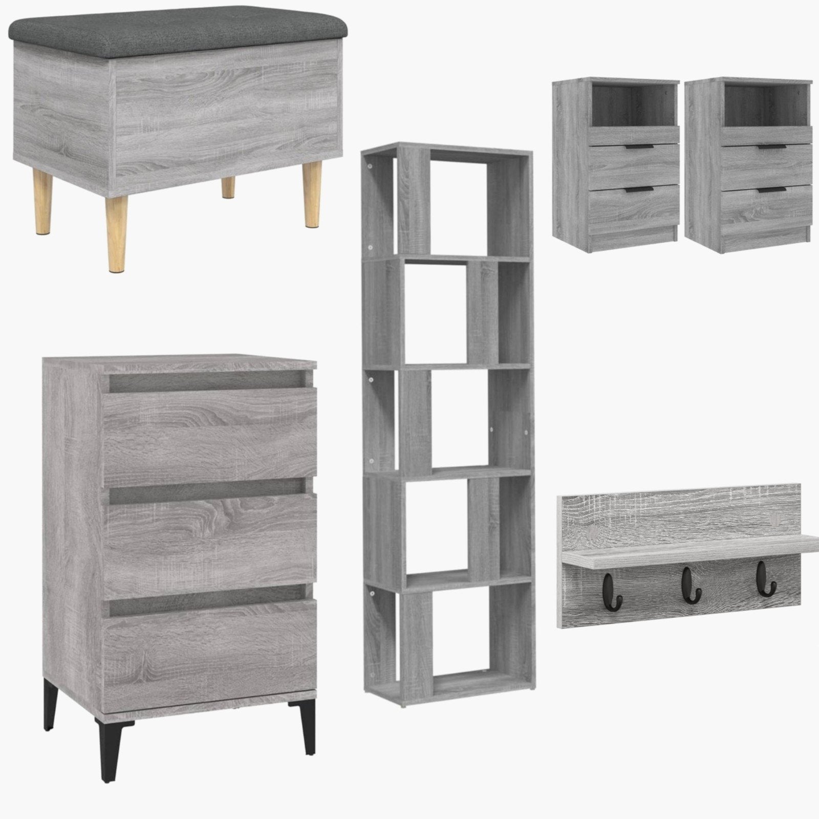 ≥ Diverse kastjes/opbergmeubels in grey wash — Kasten | Overige ...