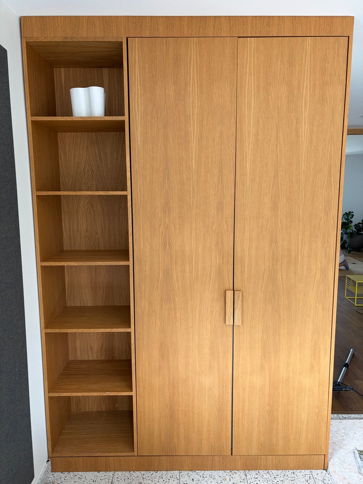 ≥ Maatwerk eikenhouten kast met inschuif deuren — Kasten ...