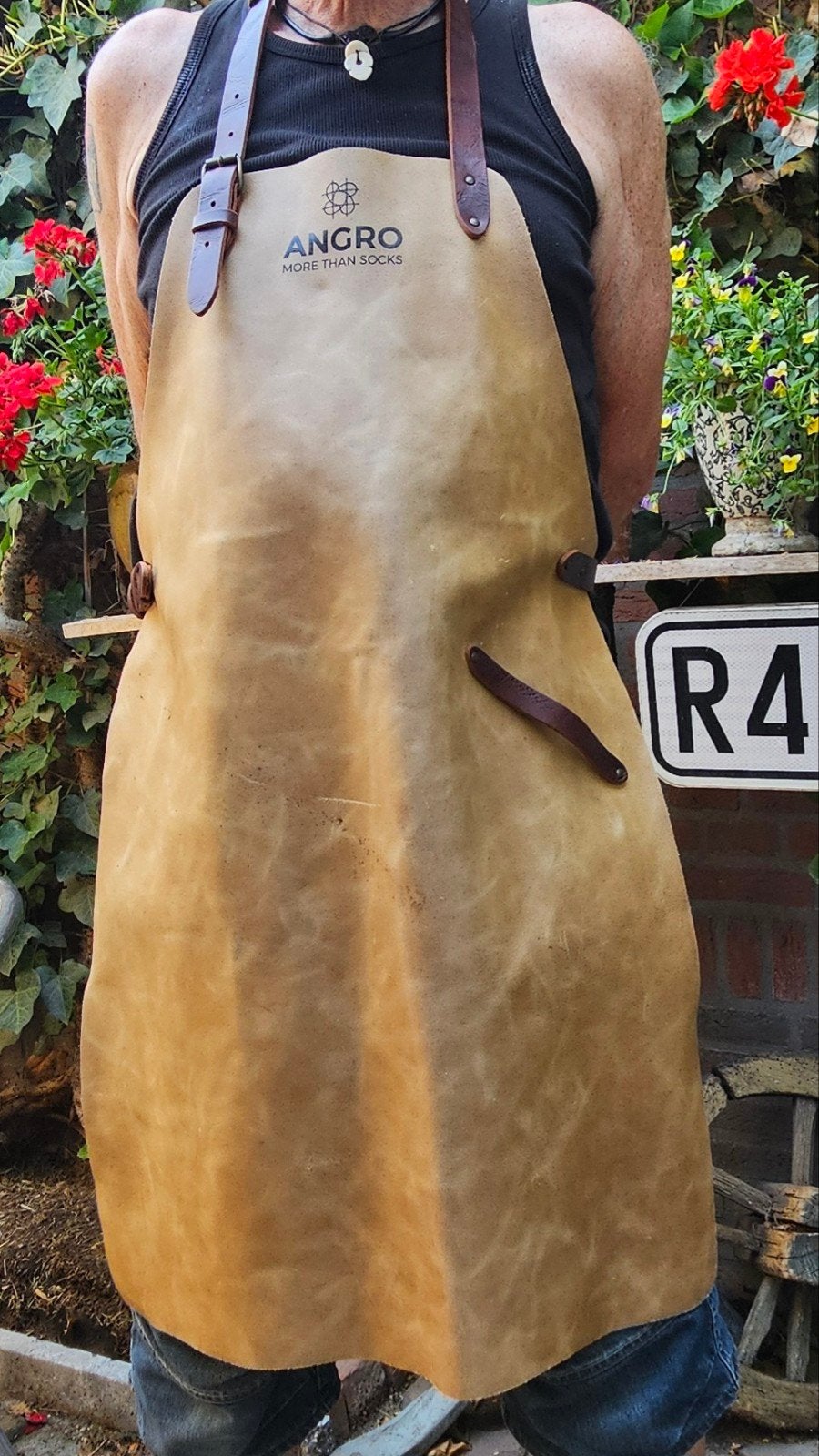 ≥ Angro Leren Schort - Barbecue, Werk, Horeca — Overige Dameskleding ...