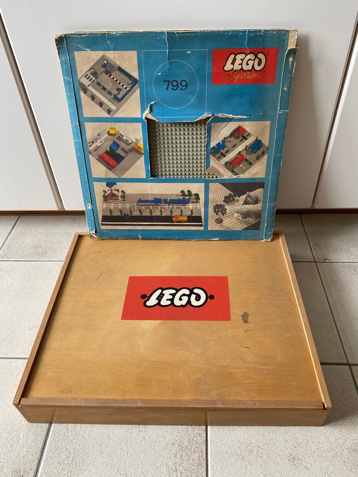 ≥ Lego houten kist met inhoud en set 799 — Speelgoed | Duplo en Lego ...