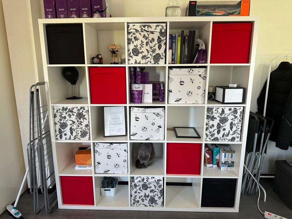 ≥ IKEA KALLAX Open Kast (Wit, 147x147 cm) + 13 Bakken — Kasten ...