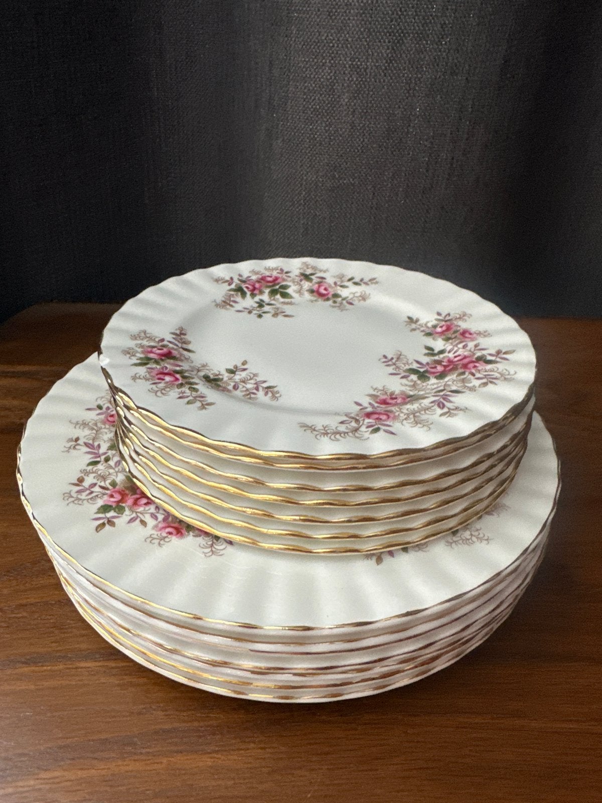 ≥ Royal Albert Lavender Rose Ontbijt- en Gebaksbordjes Set — Antiek ...