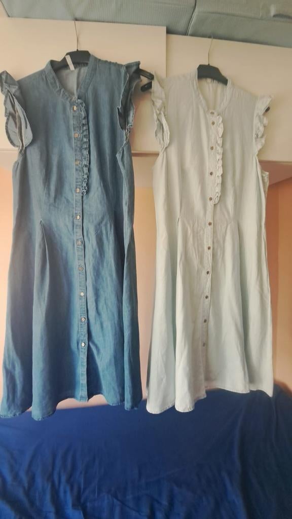 ≥ 2x jurk maat L Denim spijkerstof (m2390214414) — Jurken — Marktplaats