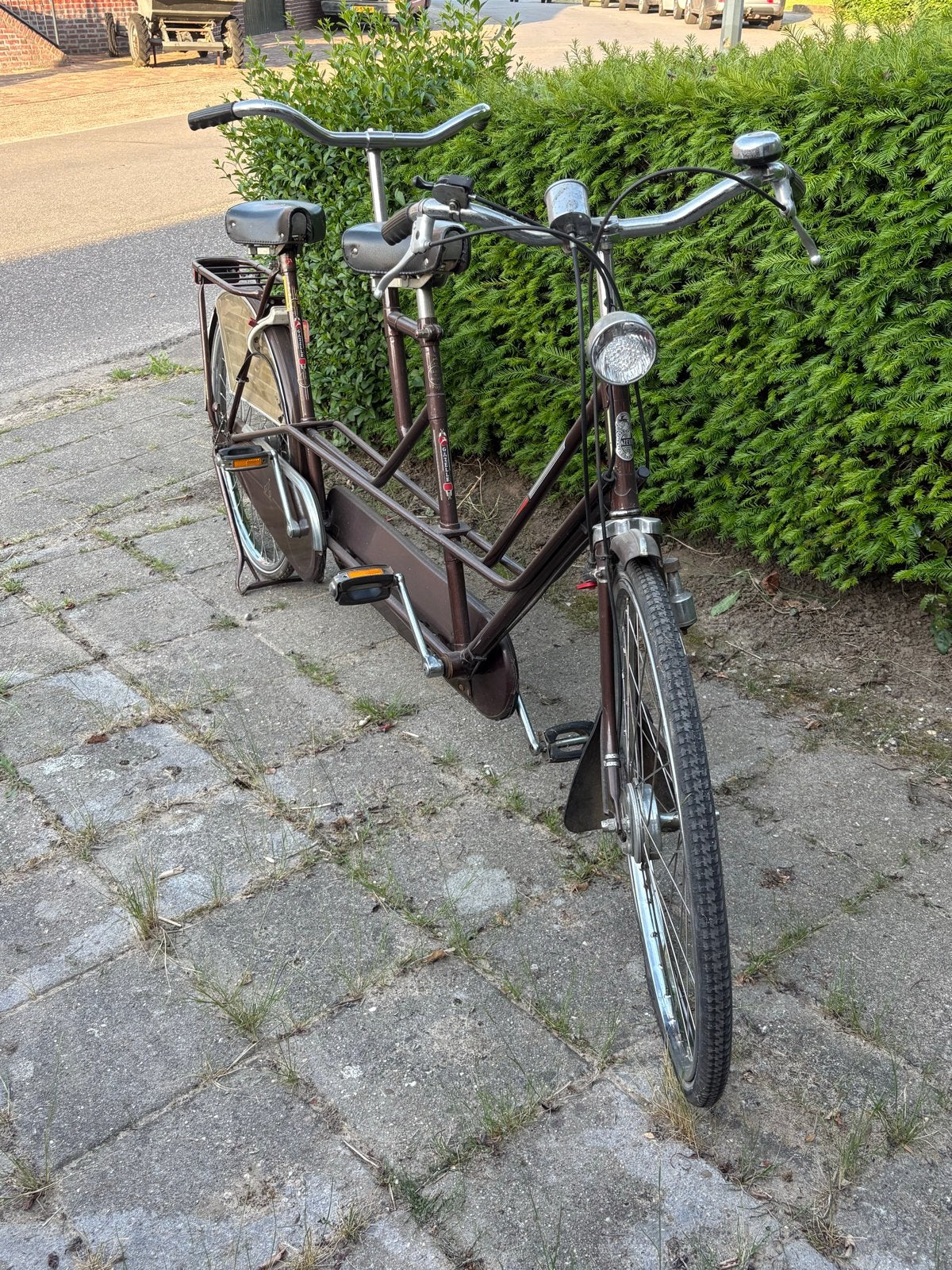 ≥ Vintage Tandemfiets - Bruin, Goede Staat — Fietsen | Tandems ...