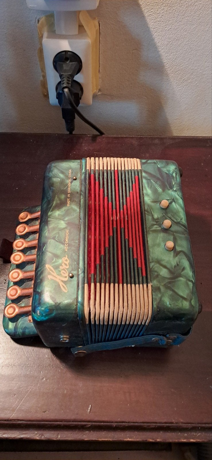 ≥ Vintage Hohner Accordeon - Groen - Made in Shanghai China ...