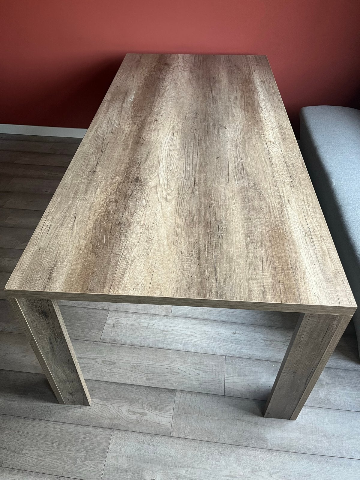 ≥ Eetkamertafel 220x100 cm - Houtlook — Tafels | Eettafels — Marktplaats