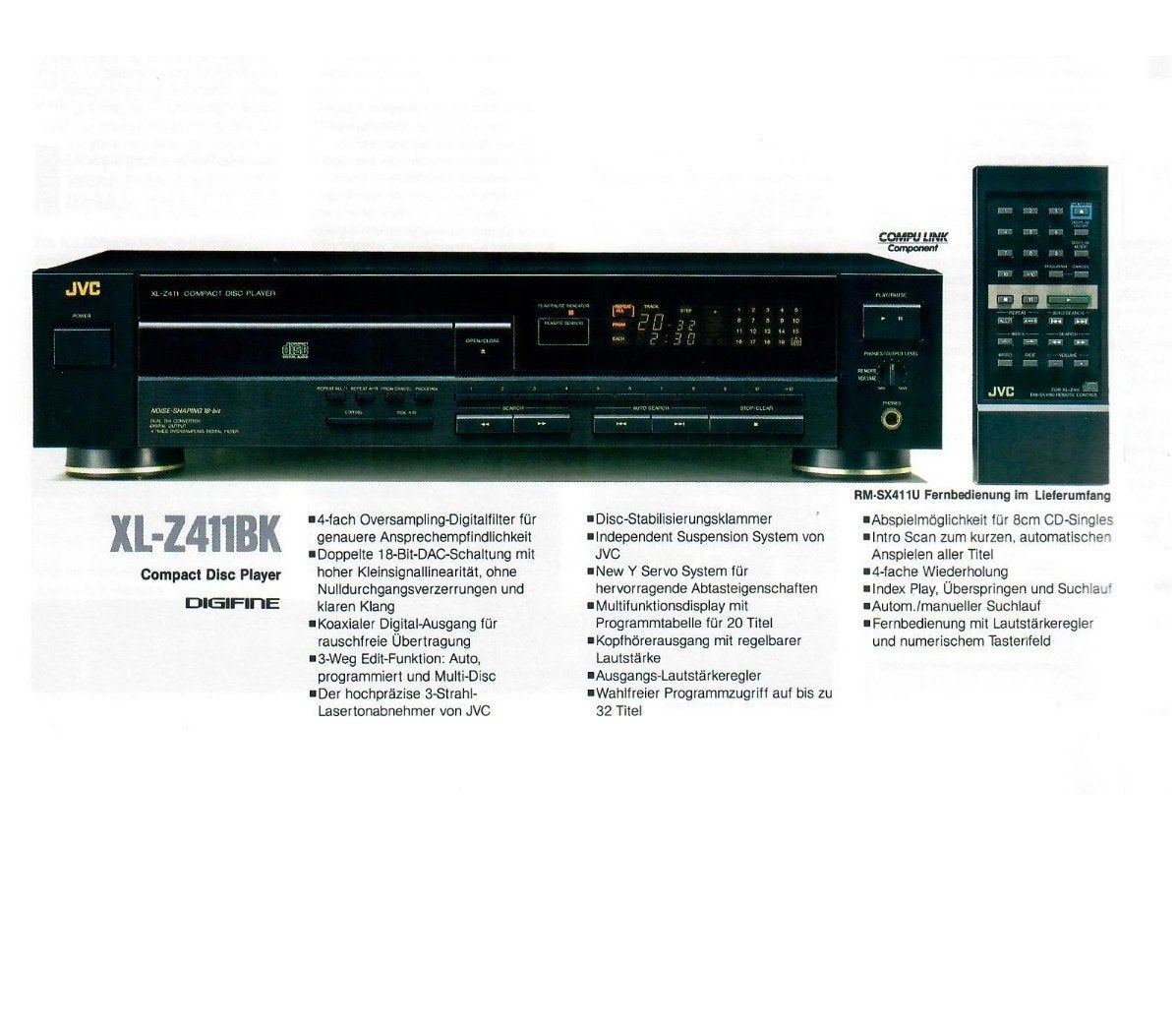 ≥ JVC XL-Z411BK Compact Disc Speler - Digifine (m2406686888) — Cd ...