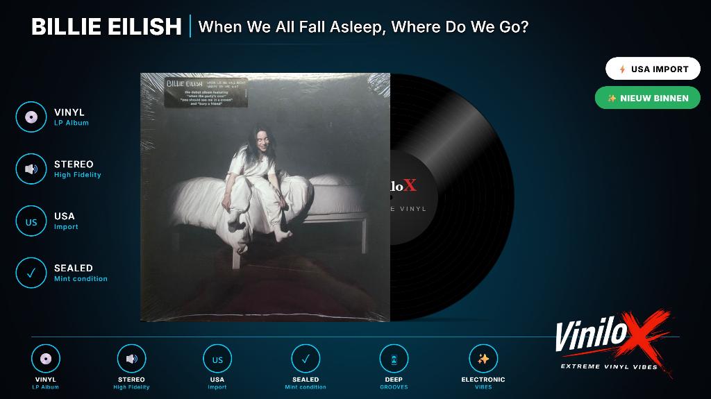 ≥ Billie Eilish When We All Fall Asleep, Where Do We Go? LP — Vinyl ...