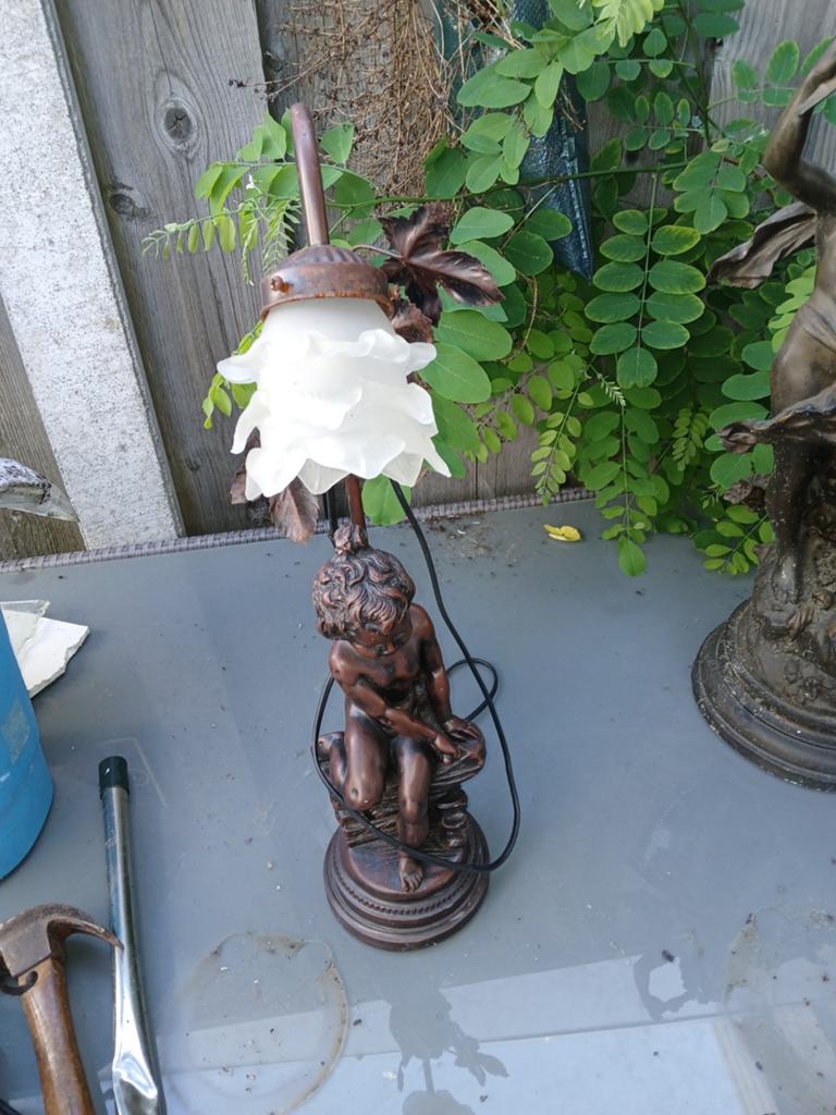 ≥ Antieke Engelen Lamp - 60 cm hoog — Antiek | Lampen — Marktplaats
