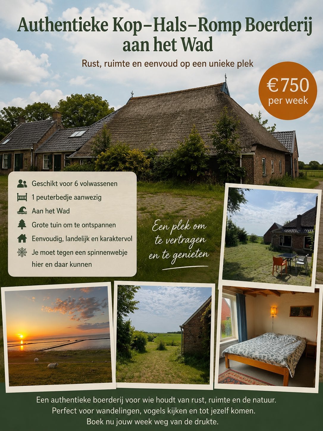 ≥ te huur: Boederij aan het wad (m2407082686) — Vakantiehuizen ...