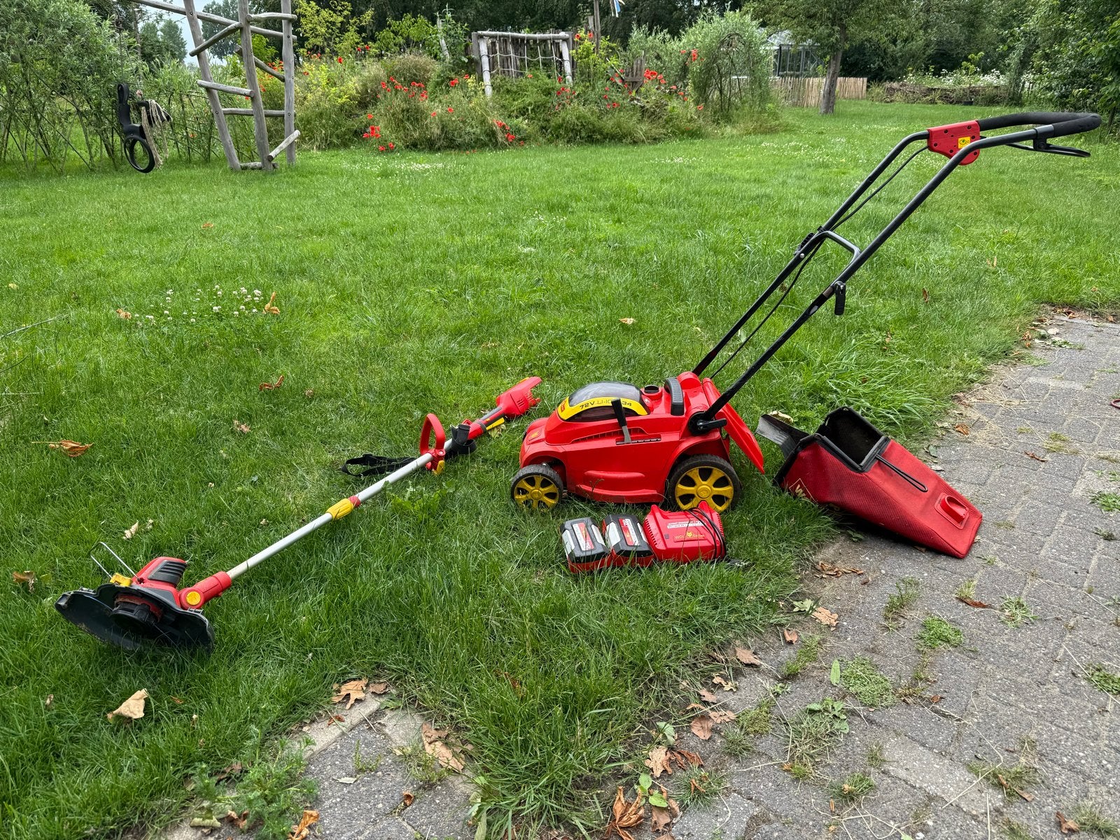 ≥ Wolf-Garten 72V accu grasmaaier en grastrimmer, set (m2408399816 ...