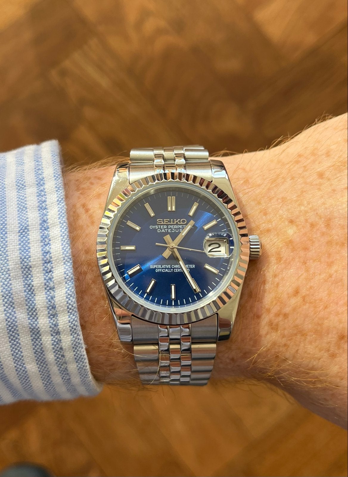 ≥ Seiko MOD 36mm Datejust stijl — Horloges | Heren — Marktplaats