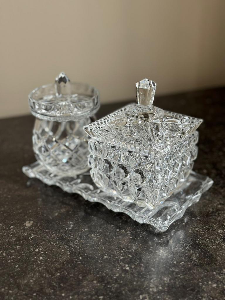 ≥ Vind suiker melk set in Antiek | Glas en Kristal op Marktplaats