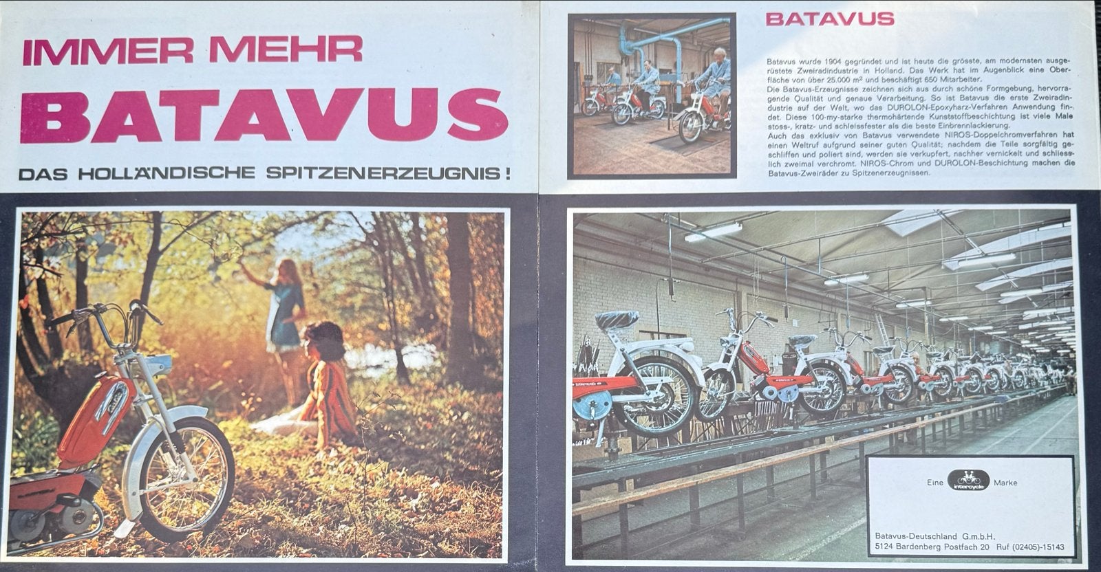 ≥ Batavus Bromfietsen Brochure (Jaren '70) 1973 — Brommers | Overige ...
