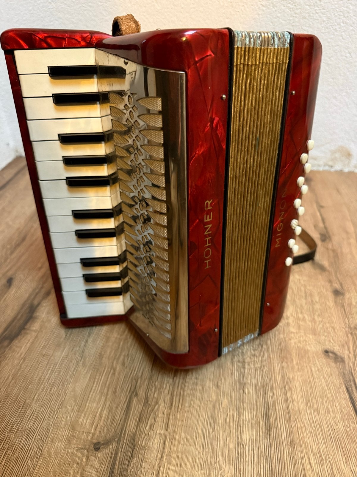 ≥ Hohner Mignon II Accordeon - Rood, in mooie vintage staat ...