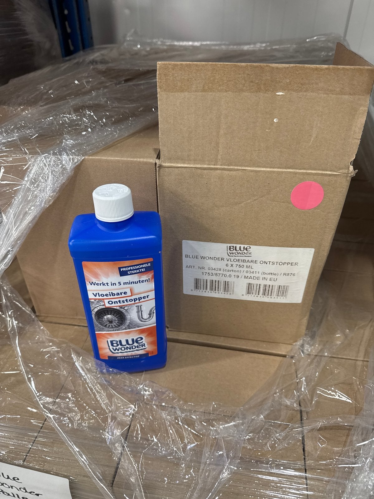 ≥ 3 Pallets Blue Wonder Vloeibare Ontstopper - ca. 1800 flesse ...