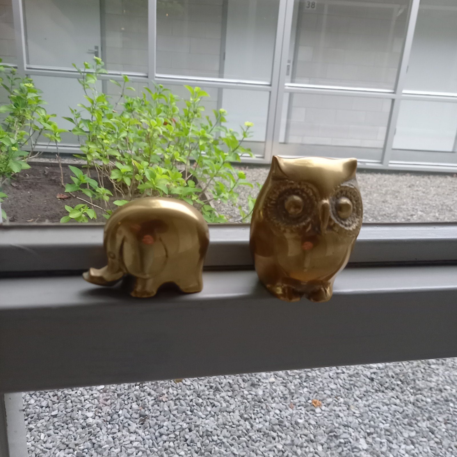 ≥ Vintage Koperen Olifant en Uil Beeldjes — Antiek | Koper en Brons ...