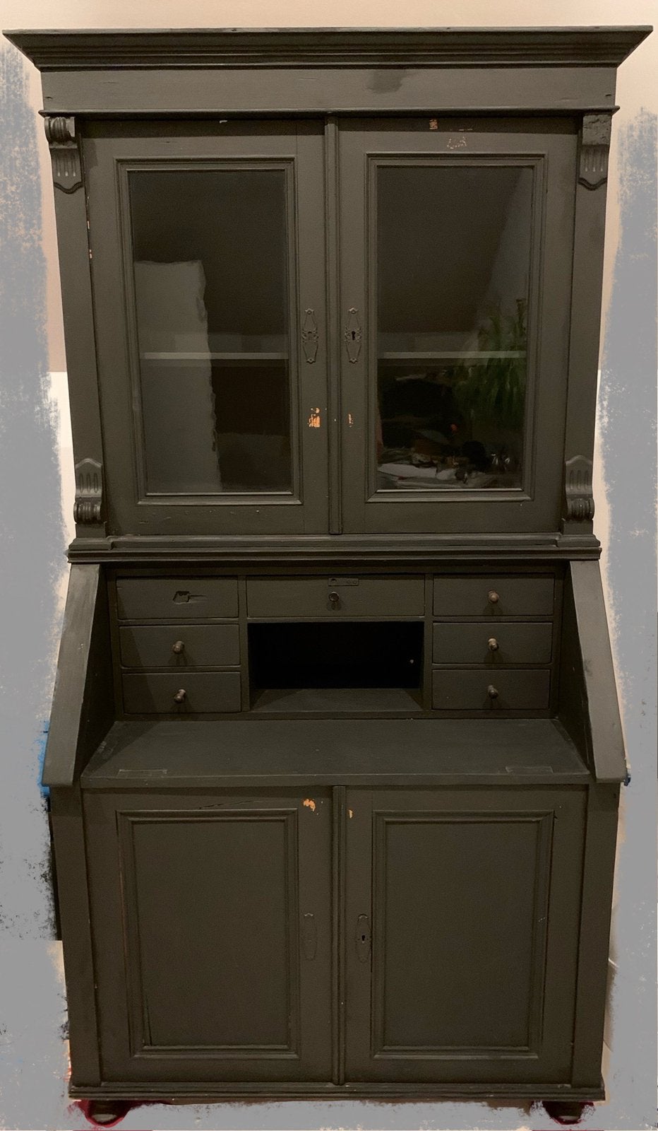 ≥ Zwarte houten kast antiek — Antiek | Meubels | Kasten — Marktplaats
