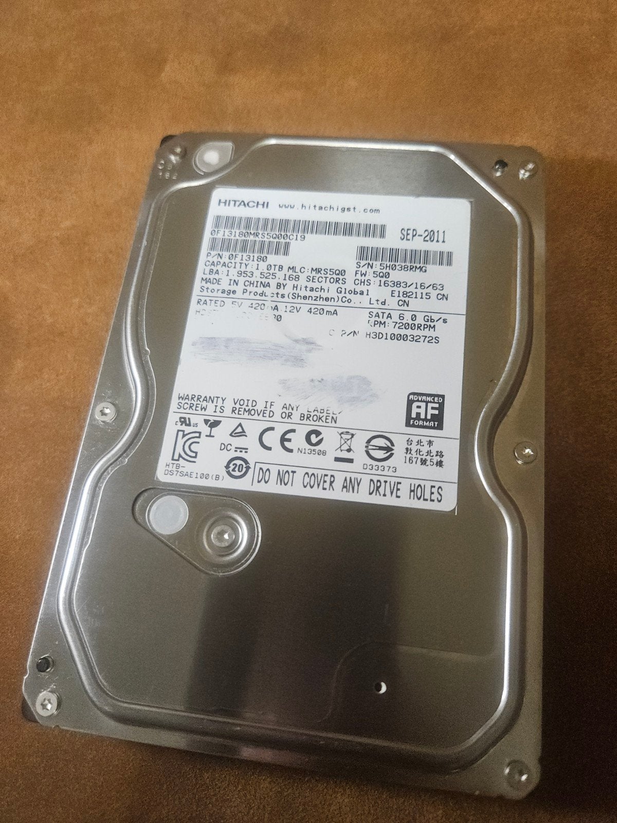 ≥ Hitachi 1TB HDD 3.5 inch SATA Harde Schijf (m2406761761) — Harde ...