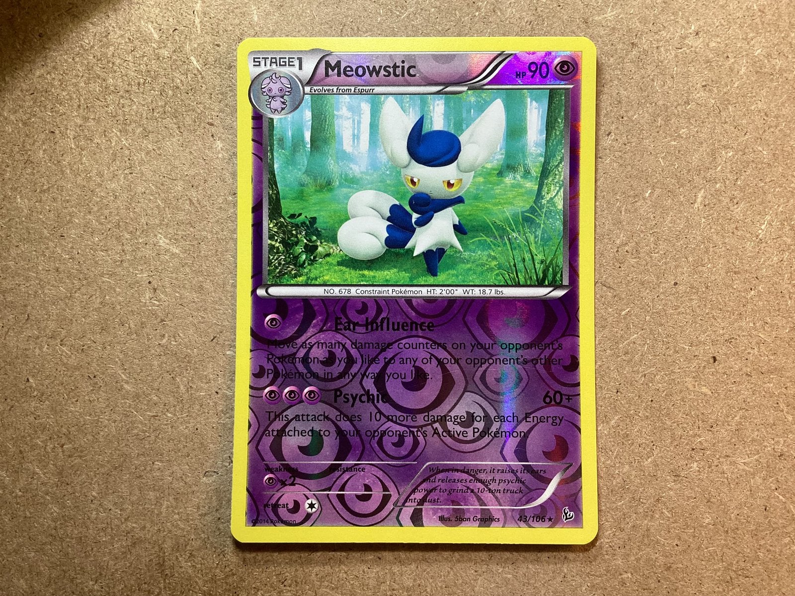 ≥ 1x Meowstic [FLF 043/106] (Excellent, Reverse Holo ...