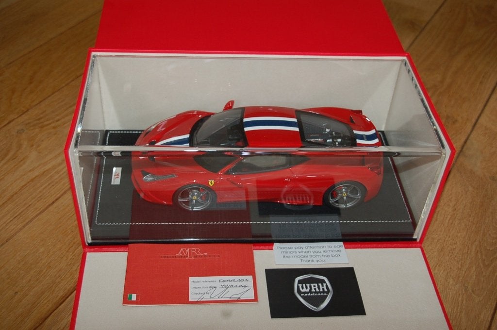 ≥ 1:18 FERRARI 458 COUPE SPECIALE rosso corsa MR models WRH — Modelauto ...