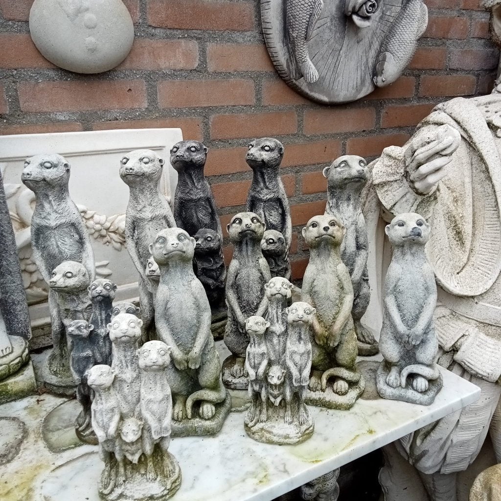 ≥ stokstaartjes van beton — Tuinbeelden — Marktplaats