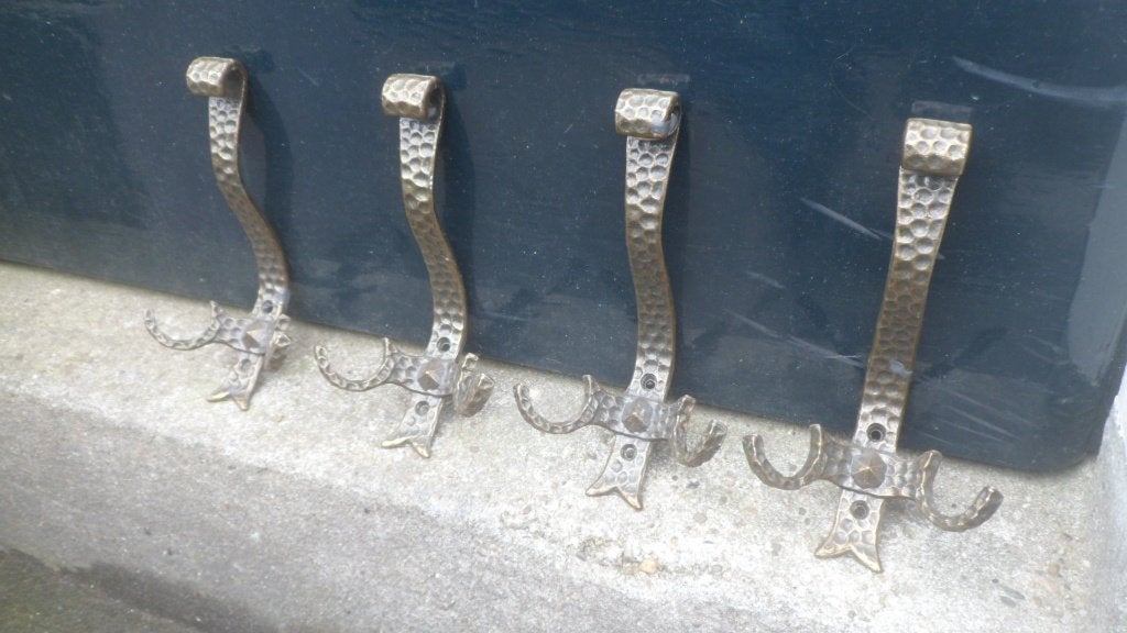 ≥ 4 wandhaken kapstokhaken kledinghaken metaal brons (m2406300768 ...