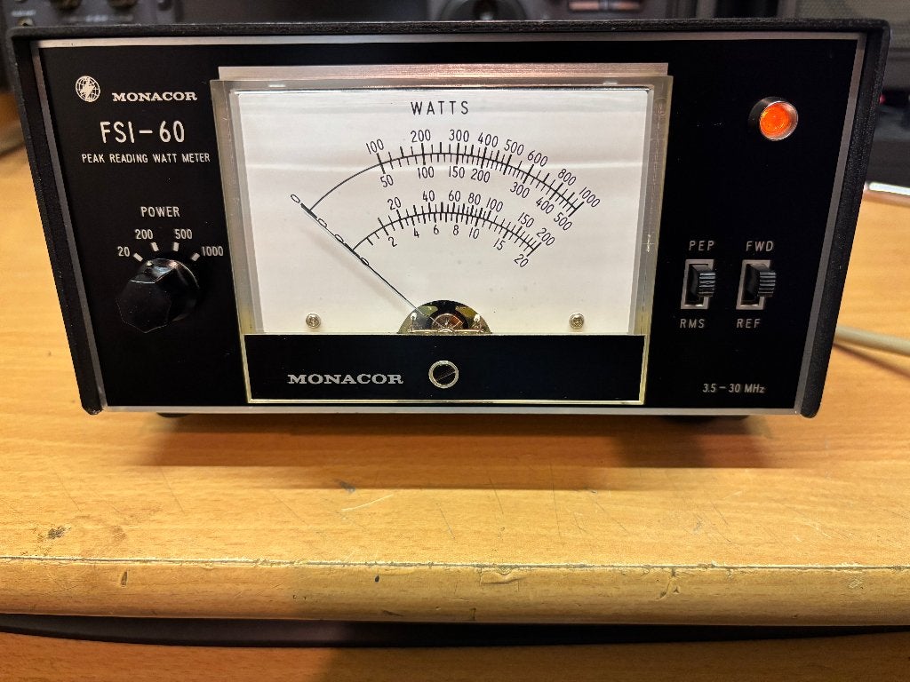 ≥ Monacor FSI-60 Peak Reading Watt Meter 1kW HF 3.5 - 30 MHz ...
