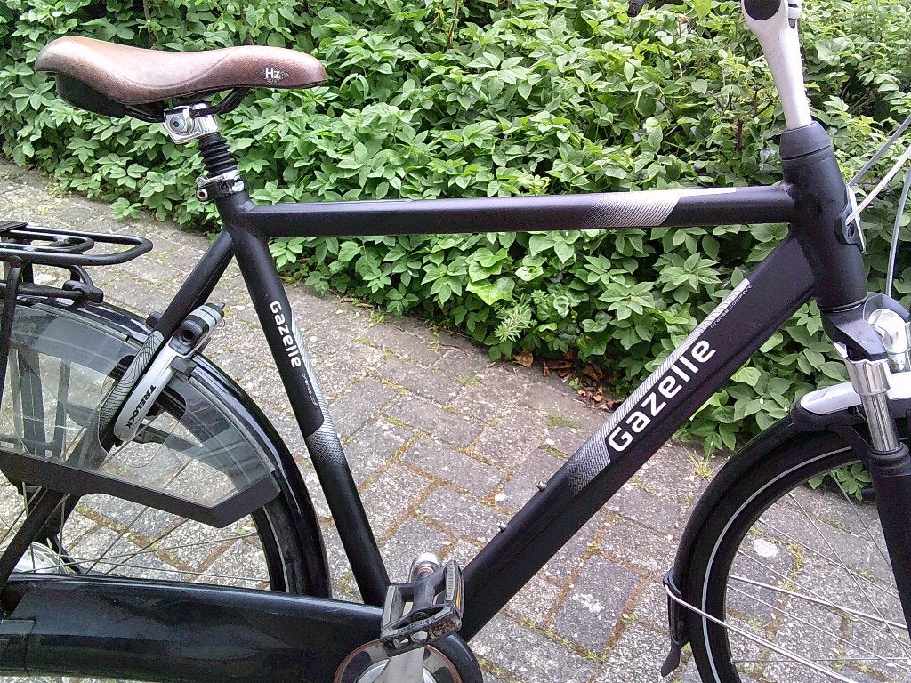 ≥ ZEER MOOIE GAZELLE ORANGE COMFORT 7V FRAME 57CM MATT ZWART ...