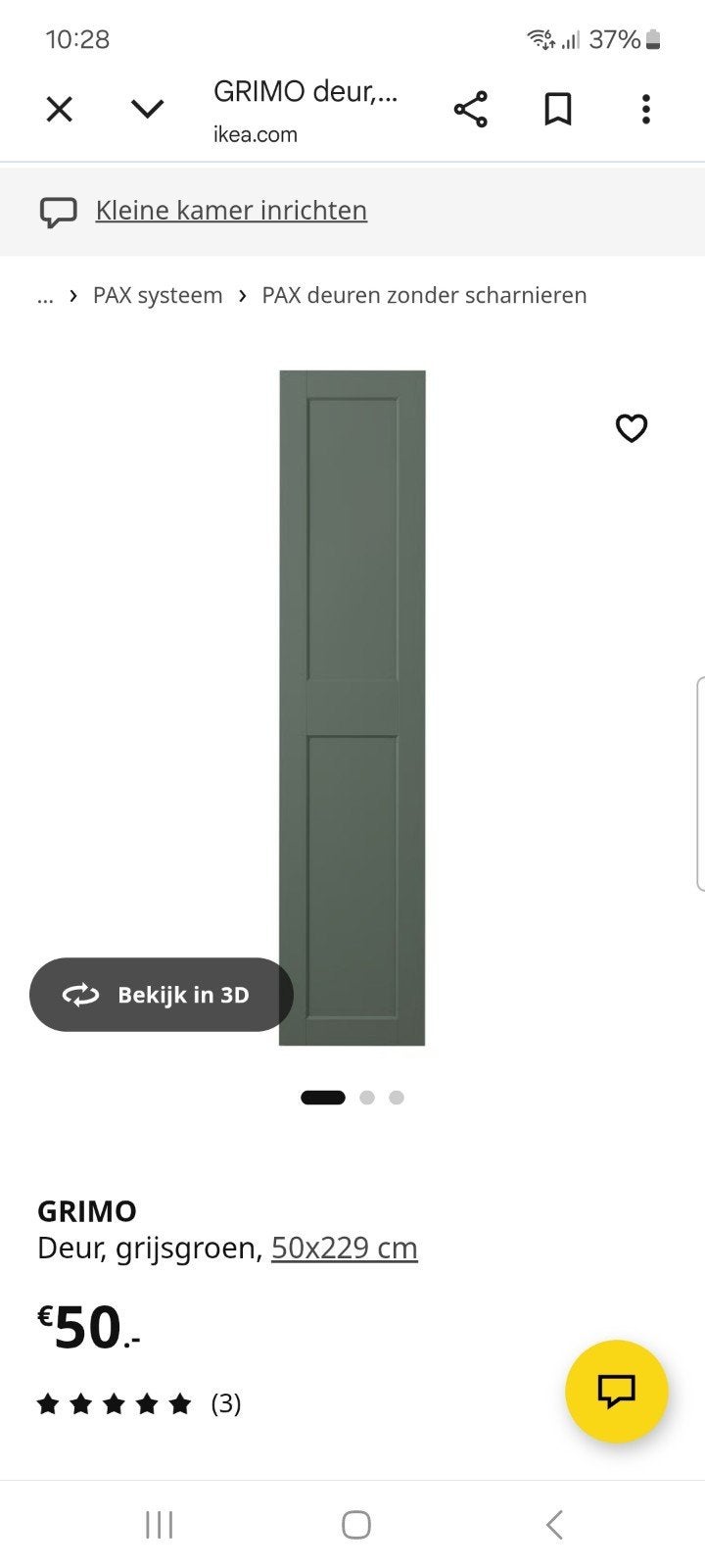 ≥ 2 nieuwe PAX Grimo deuren, in doos. — Kasten | Kledingkasten ...