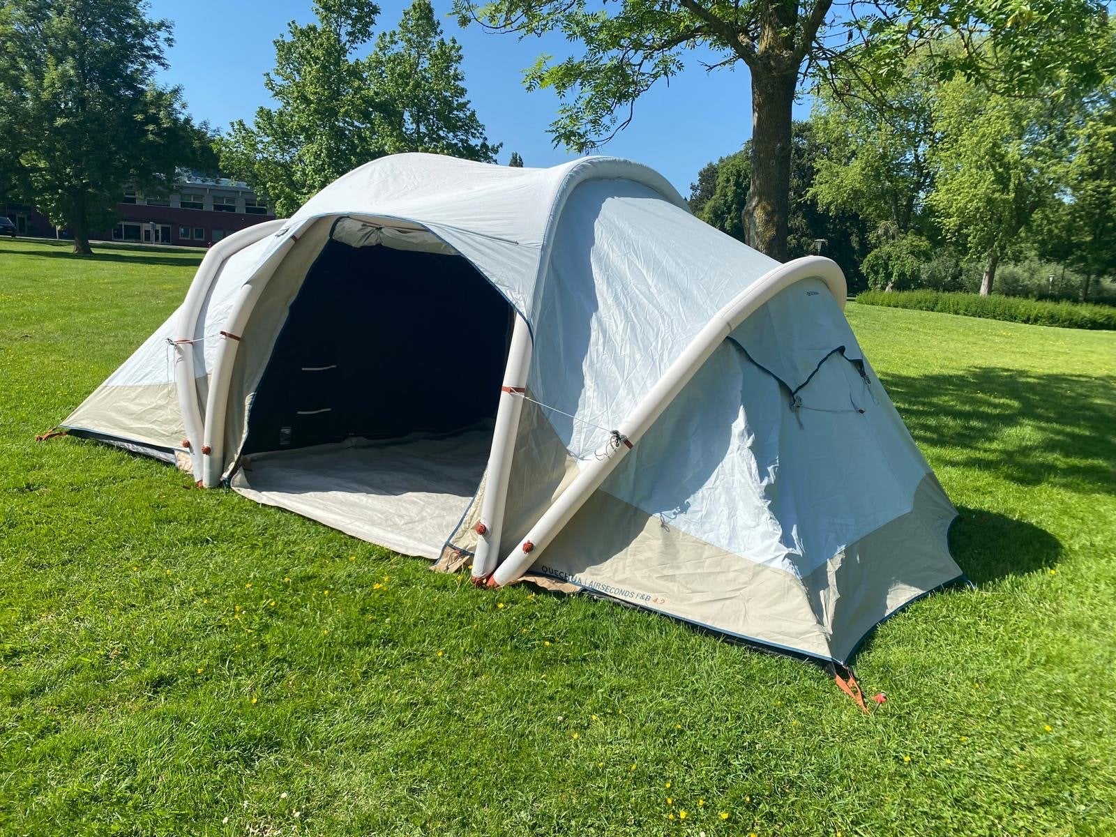 ≥ Quechua Air Seconds 4.2 Fresh & Black opblaasbare tent — Tenten ...