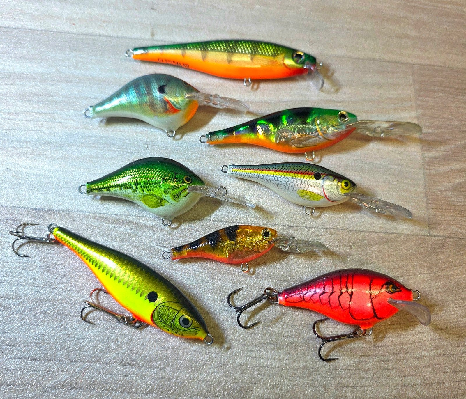 ≥ Setje RAPALA pluggen 8 stuks in doosje. Glidin Rap / BX Mi ...