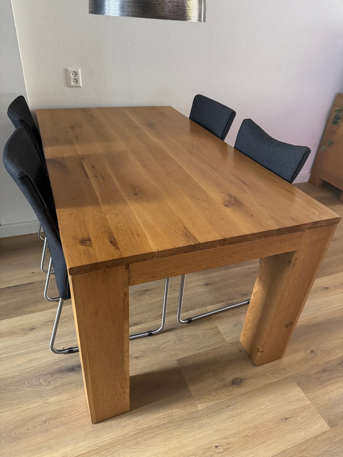 ≥ Eikenhouten eettafel met 4 stoelen — Tafels | Eettafels — Marktplaats