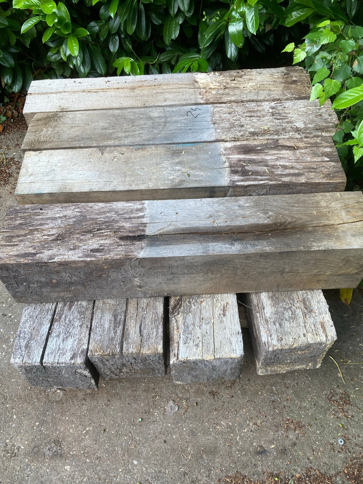 ≥ Eiken balken 20x20 cm, ca. 100 cm lang (m2406792463) — Hout en ...