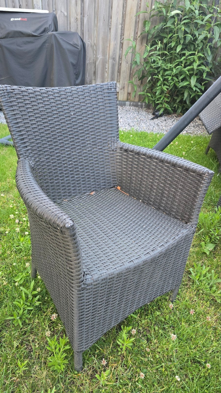 ≥ Wicker tuinstoel - Donkergrijs x 6 — Tuinstoelen — Marktplaats
