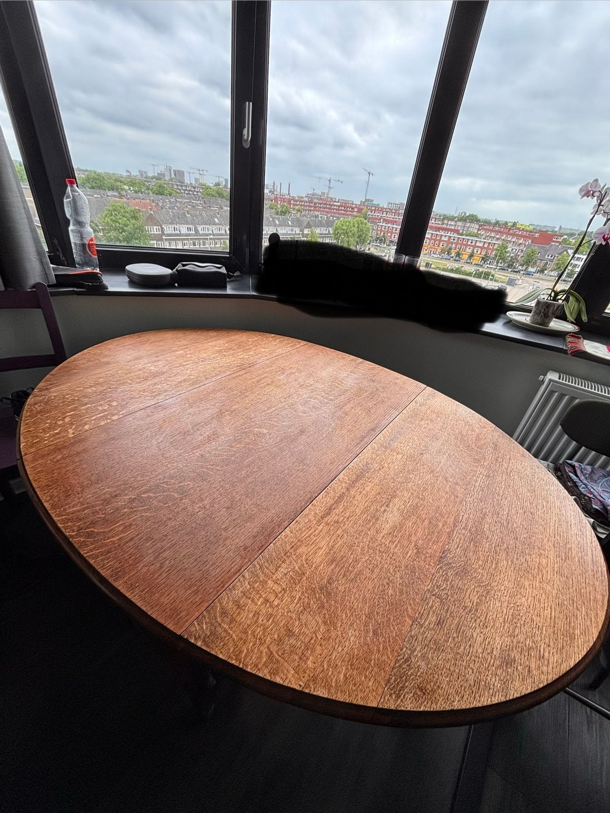 ≥ Vintage ovalen houten tafel, opklapbaar (m2408303409) — Antiek ...