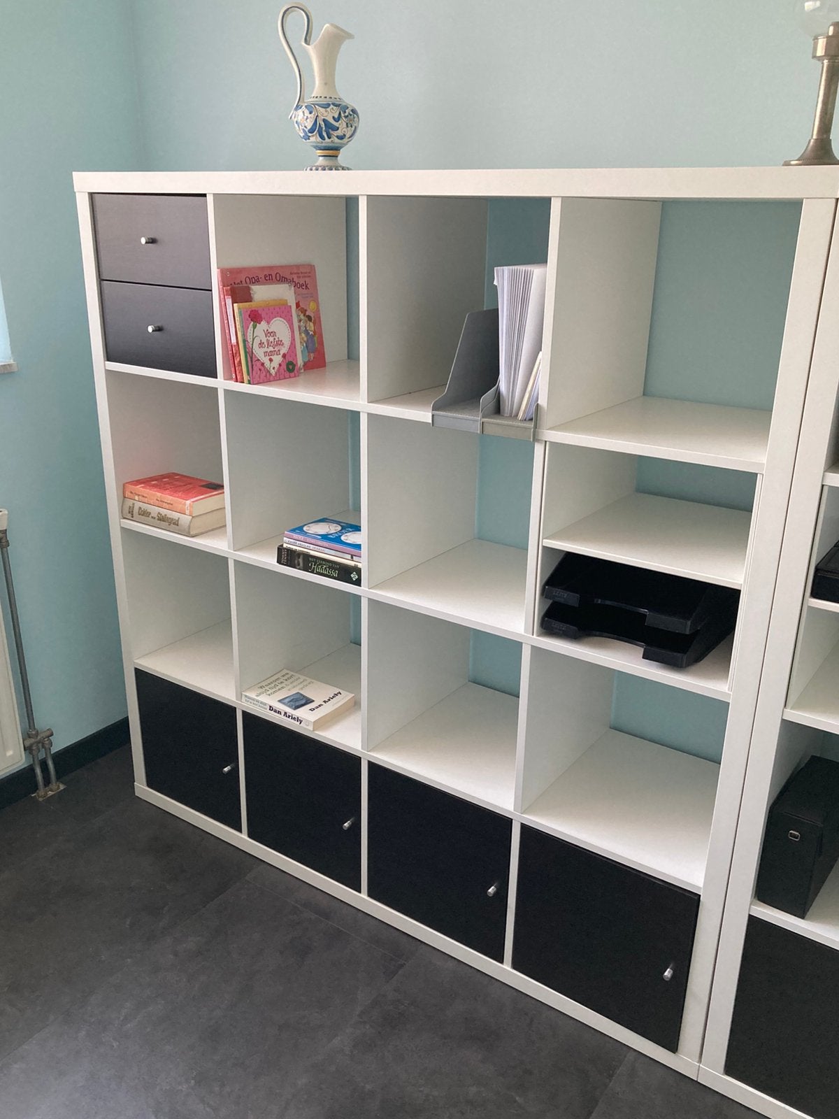≥ Witte open kast met 28 vakken - IKEA KALLAX — Kasten | Boekenkasten ...