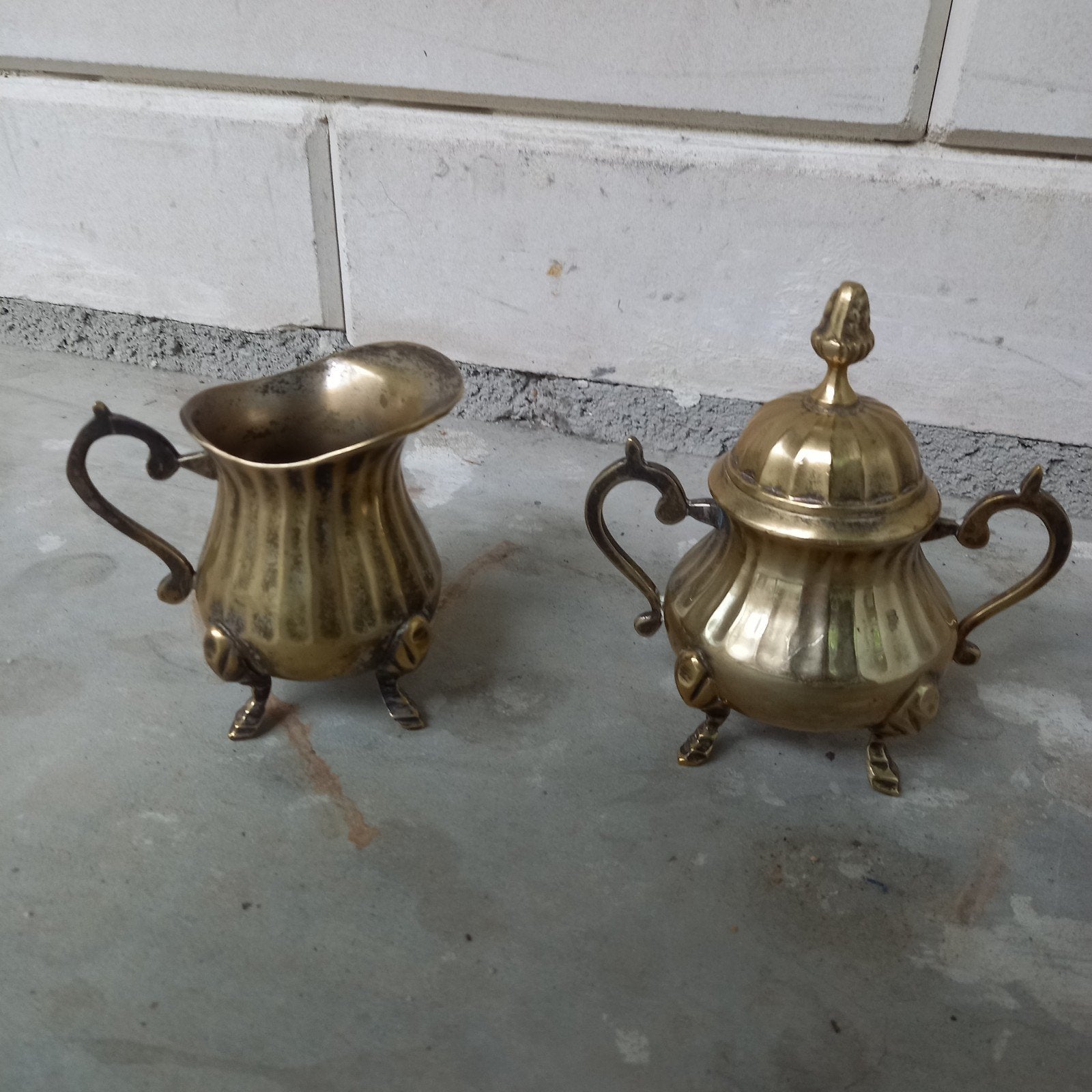 ≥ Vintage Koperen Melkkan en Suikerpot Set — Antiek | Koper en Brons ...