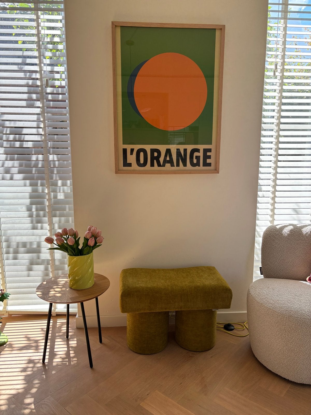 ≥ Nieuw! Groene poef/voetenbankje Loods5 Ollie Avocado Green — Stoelen ...