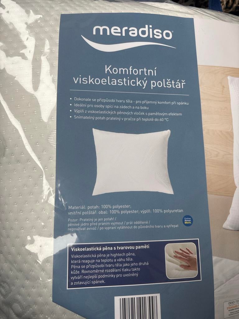 ≥ Meradiso Visco-elastisch kussen 50x60 cm — Slaapkamer | Beddengoed ...