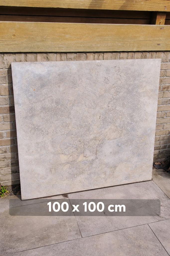 ≥ 4 betontegels 100x100x5 cm — Tegels en Klinkers — Marktplaats