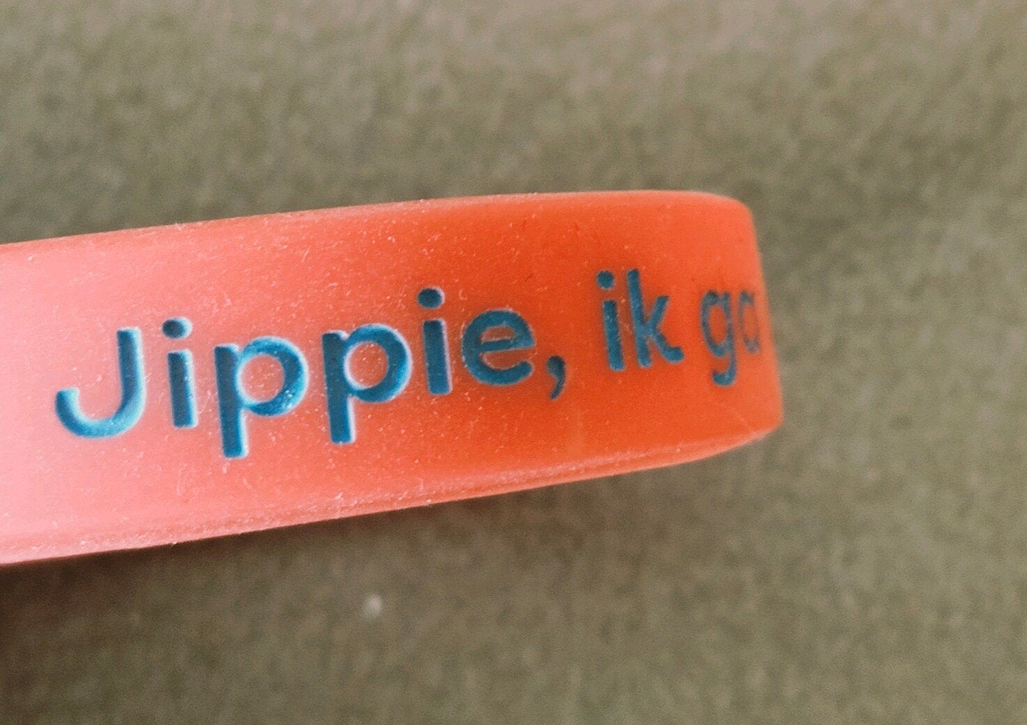 ≥ Jip Jippie, ik ga op zwemles - Oranje siliconen armbandje ...
